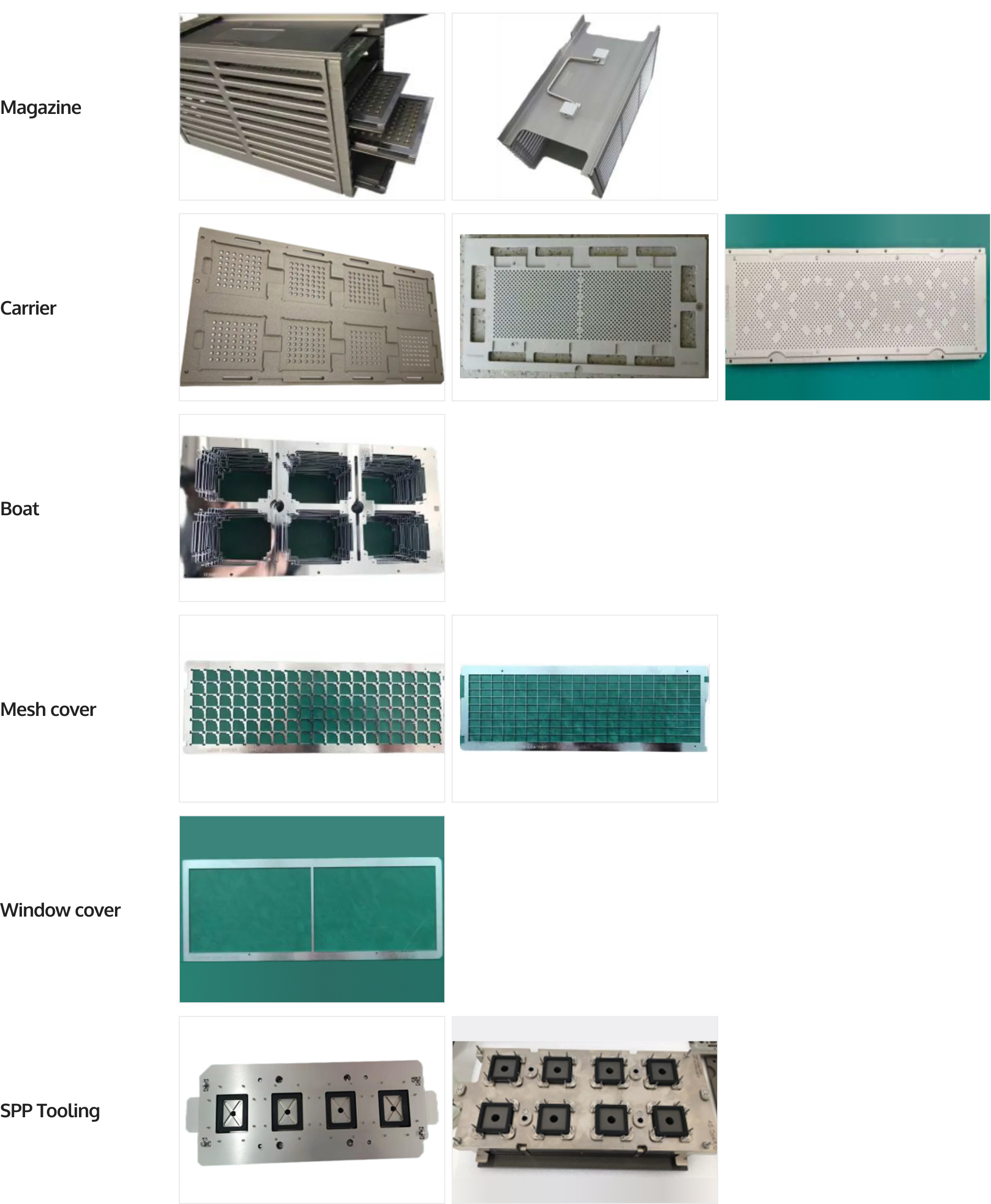 Tooling and spare parts – Magazine & Carrier parts – i3 Engineering